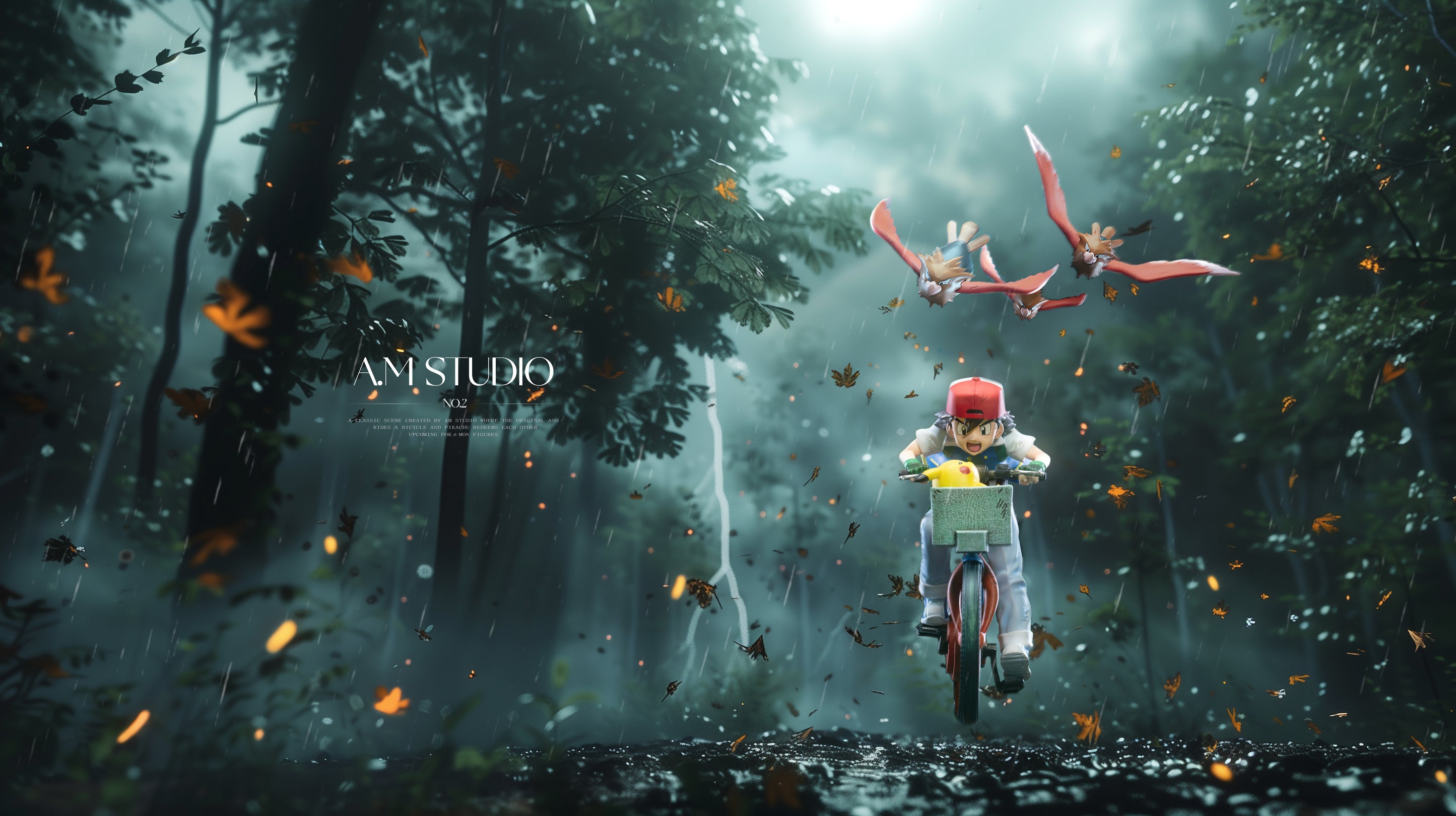 AM STUDIO - POKEMON: BICYCLE ASH KETCHUM [IN STOCK] – FF COLLECTIBLES
