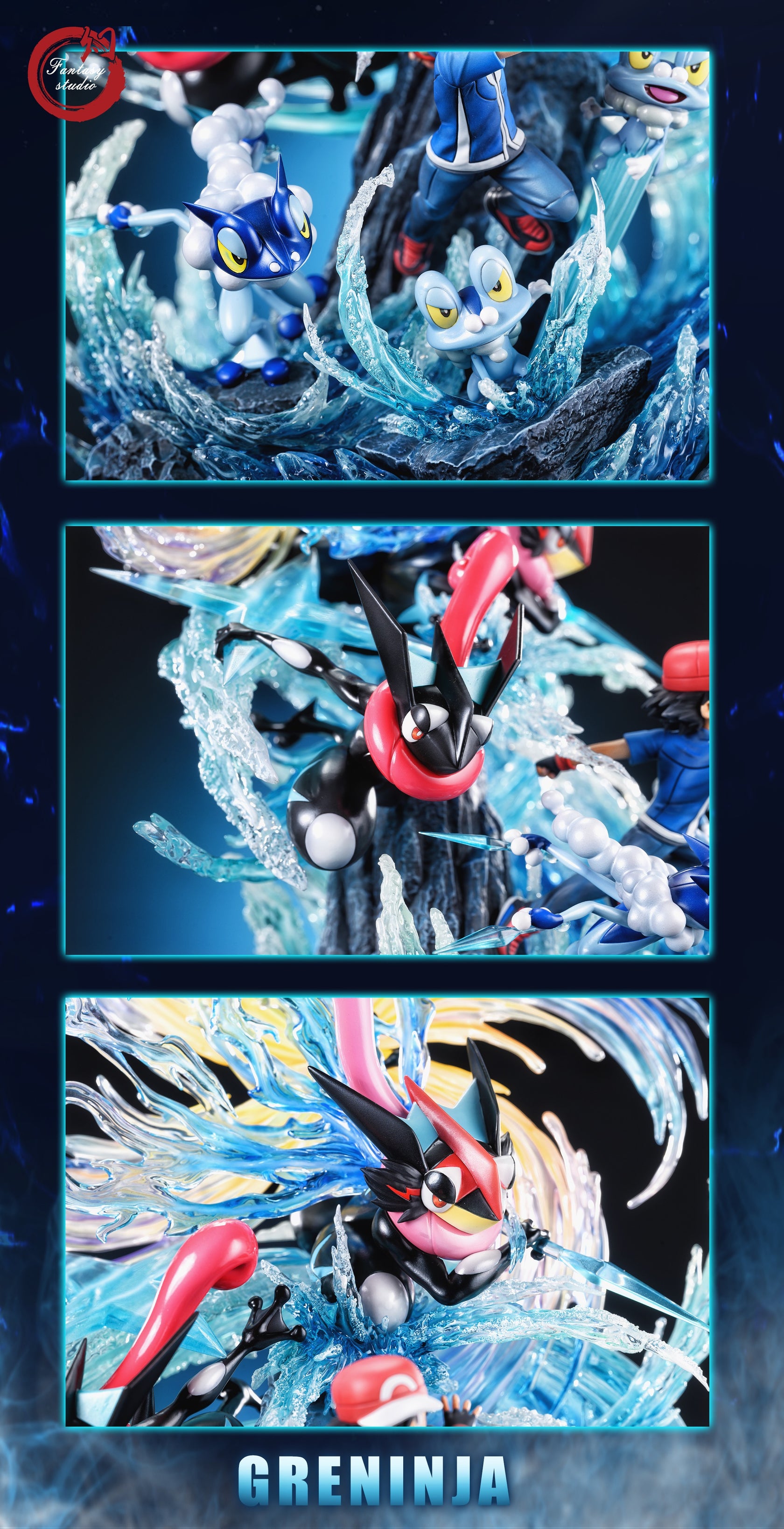 FANTASY STUDIO – POKEMON: GX EVOLUTION SERIES 12. GRENINJA FAMILY [IN – FF COLLECTIBLES