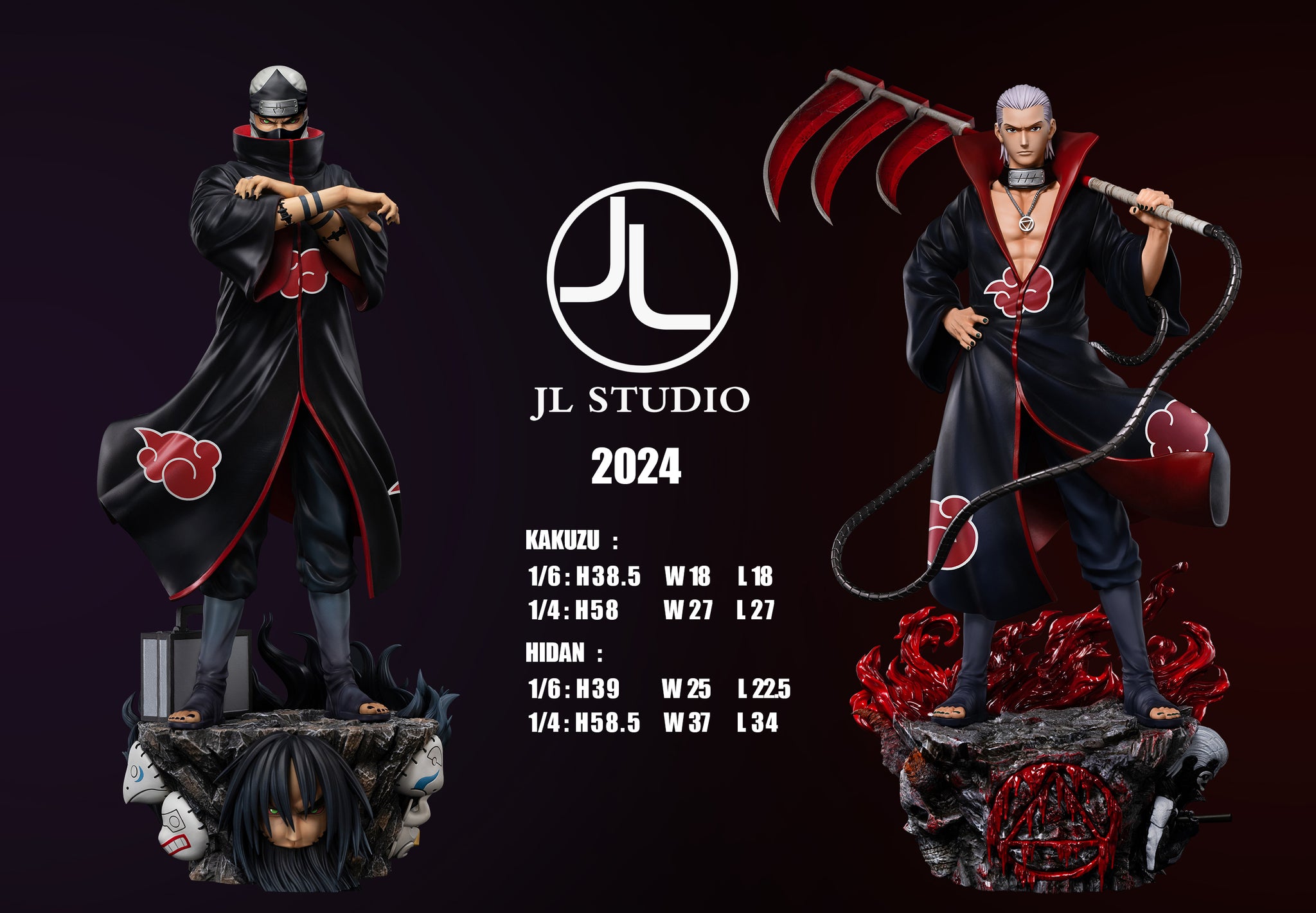 JL x SURGE STUDIO – NARUTO: AKATSUKI STANDING SERIES, KAKUZU AND HIDAN ...