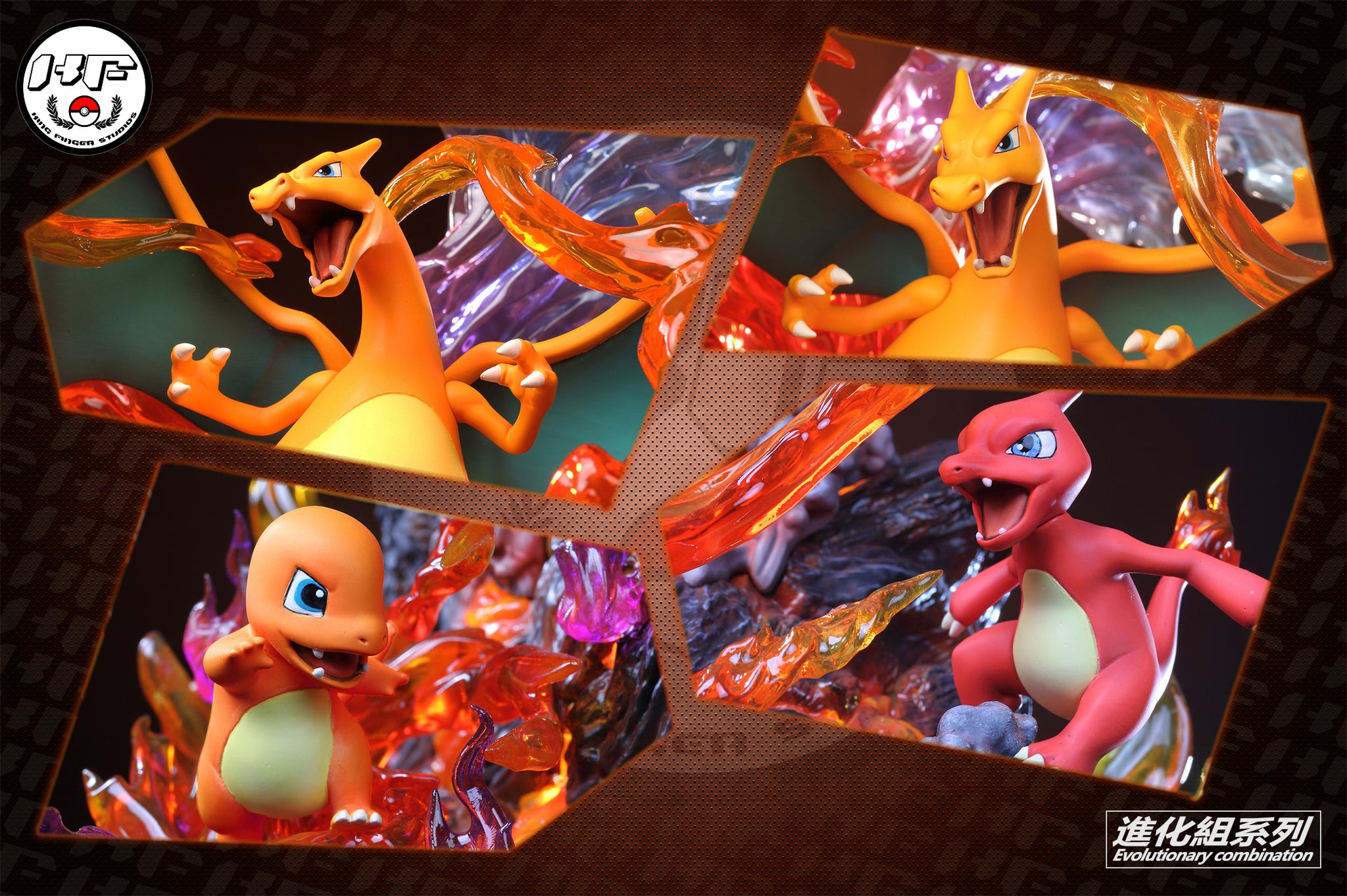 KING FINGER STUDIO – POKEMON: CHARIZARD FAMILY EVOLUTIONARY SERIES [PR ...