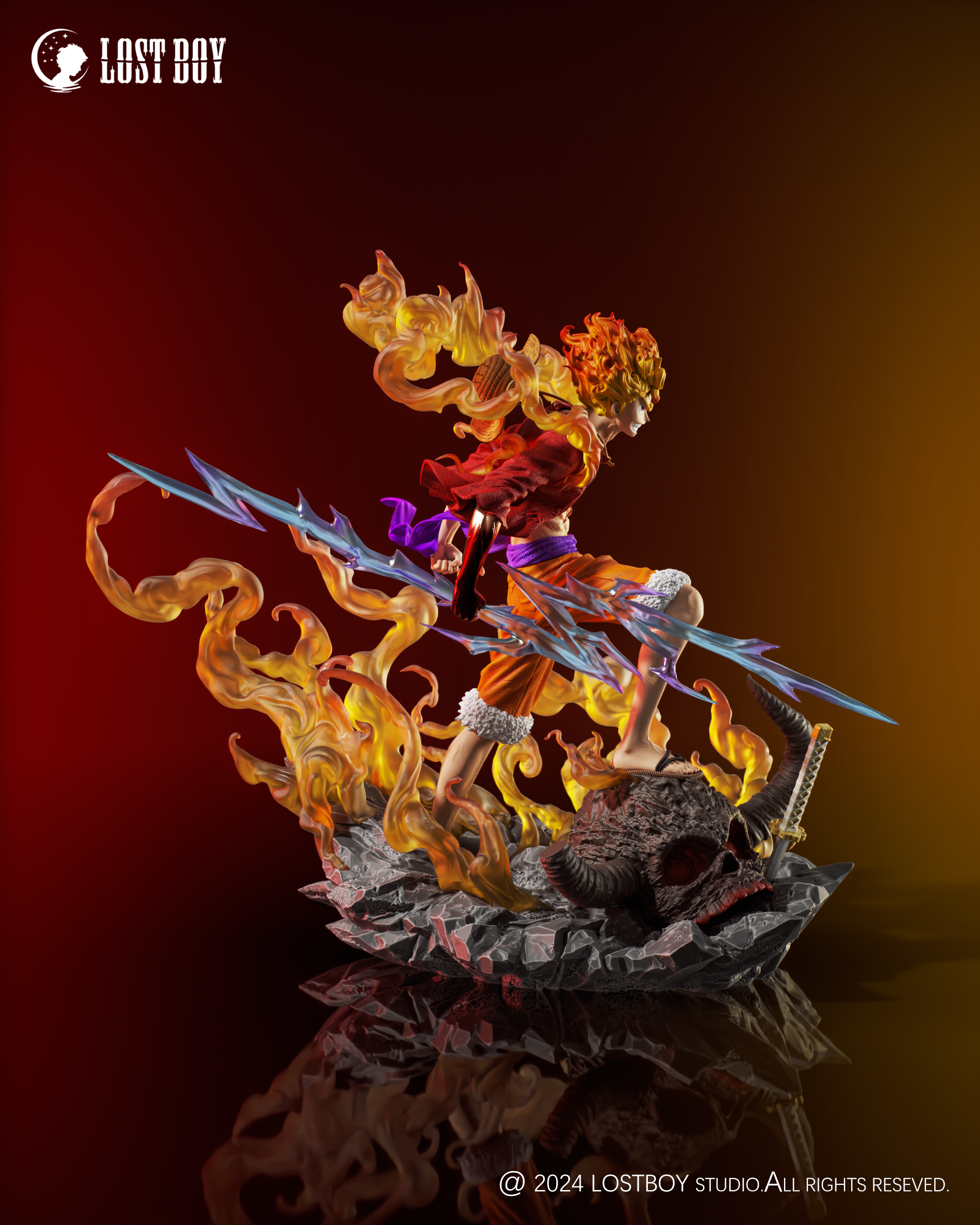 LOST BOY STUDIO – ONE PIECE: ONIGASHIMA ARC 1. NIKA LUFFY (RED VERSION ...