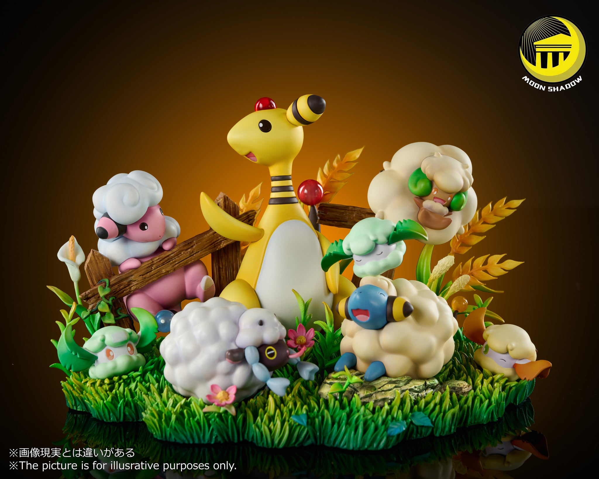 MOON SHADOW STUDIO – POKEMON: NATURE SERIES, AMPHAROS EVOLUTION FAMILY ...