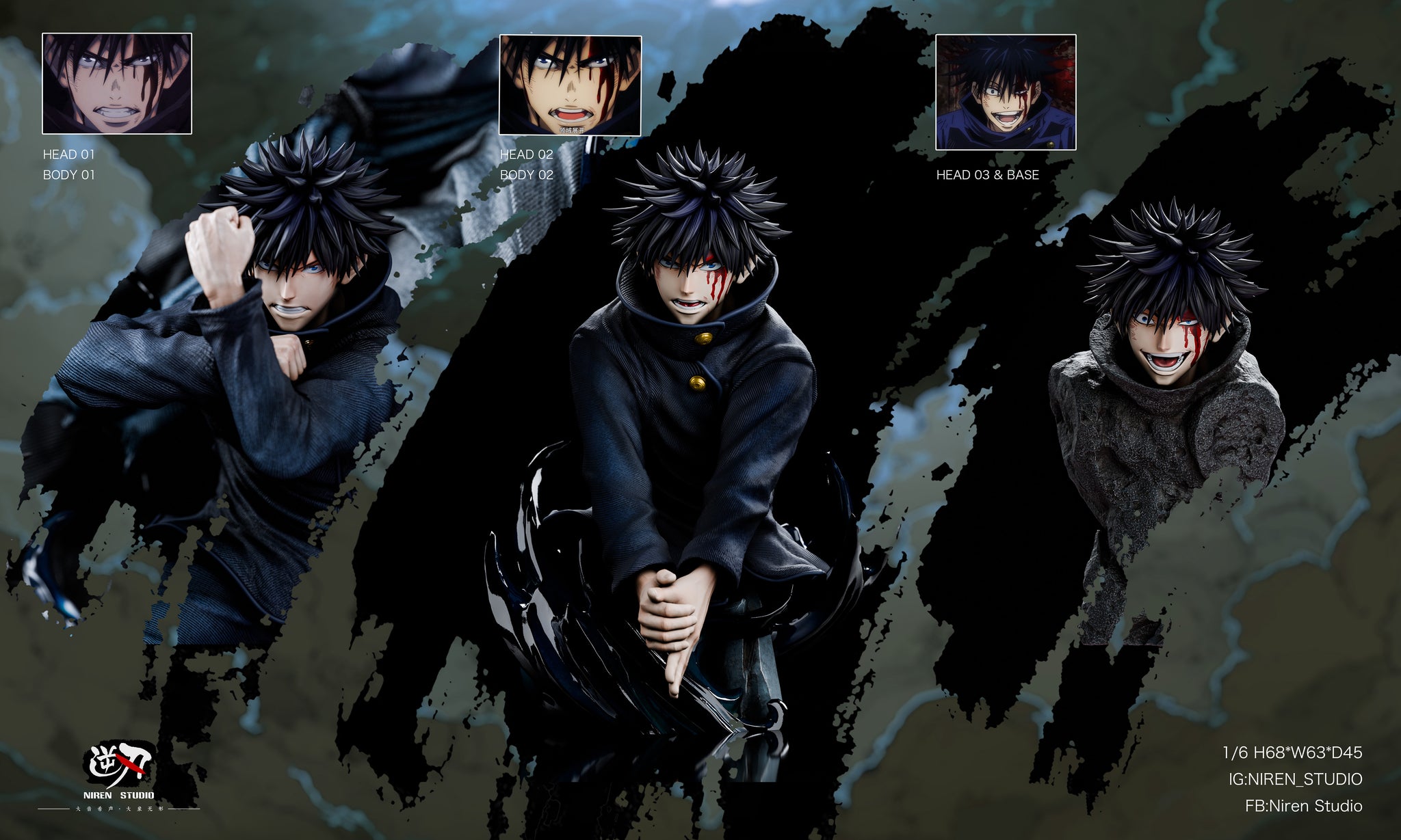 NIREN STUDIO – JUJUTSU KAISEN: 3. TEN SHADOWS TECHNIQUE MEGUMI FUSHIGU ...