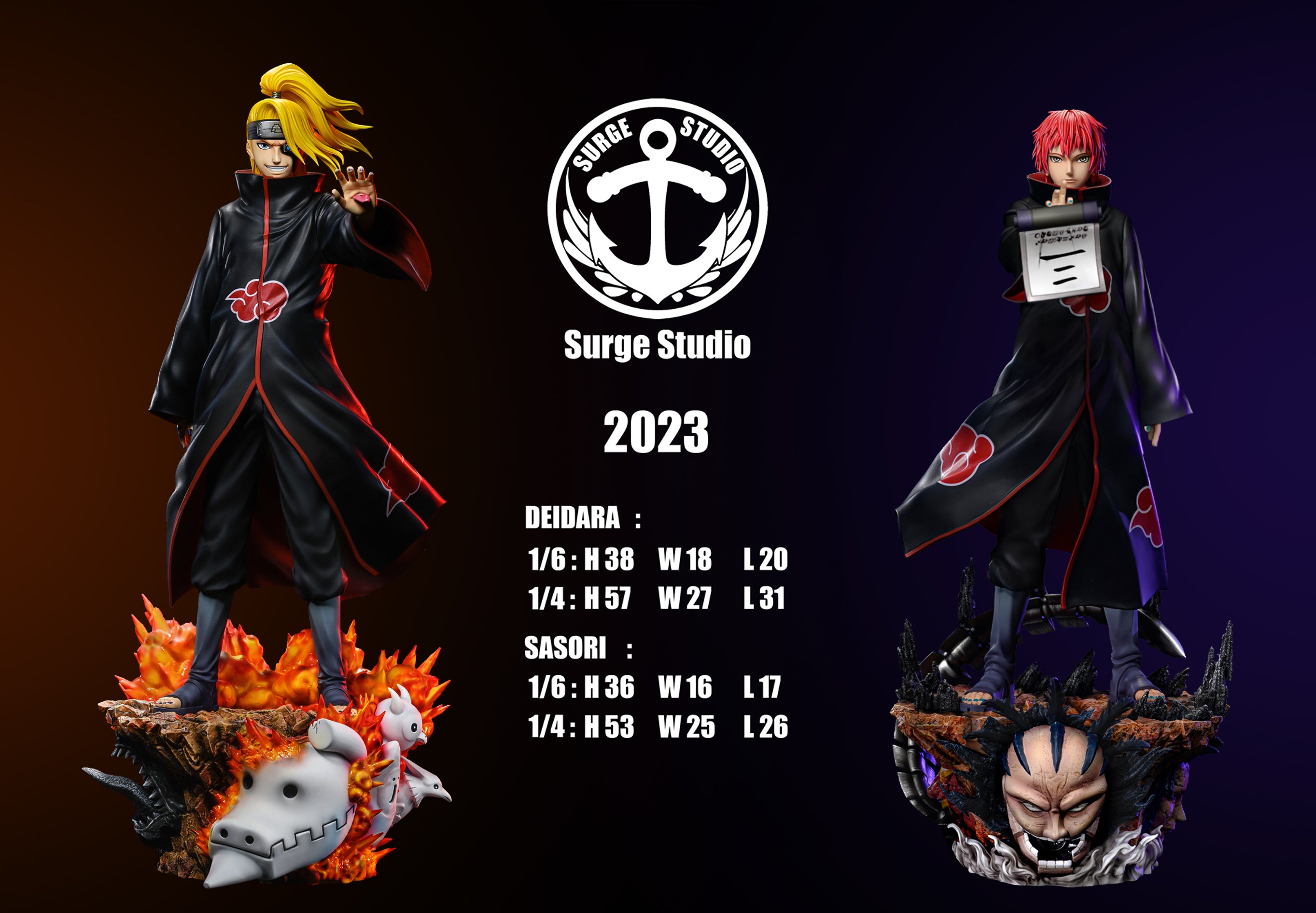 SURGE STUDIO – NARUTO: AKATSUKI STANDING SERIES, DEIDARA AND SASORI [I ...