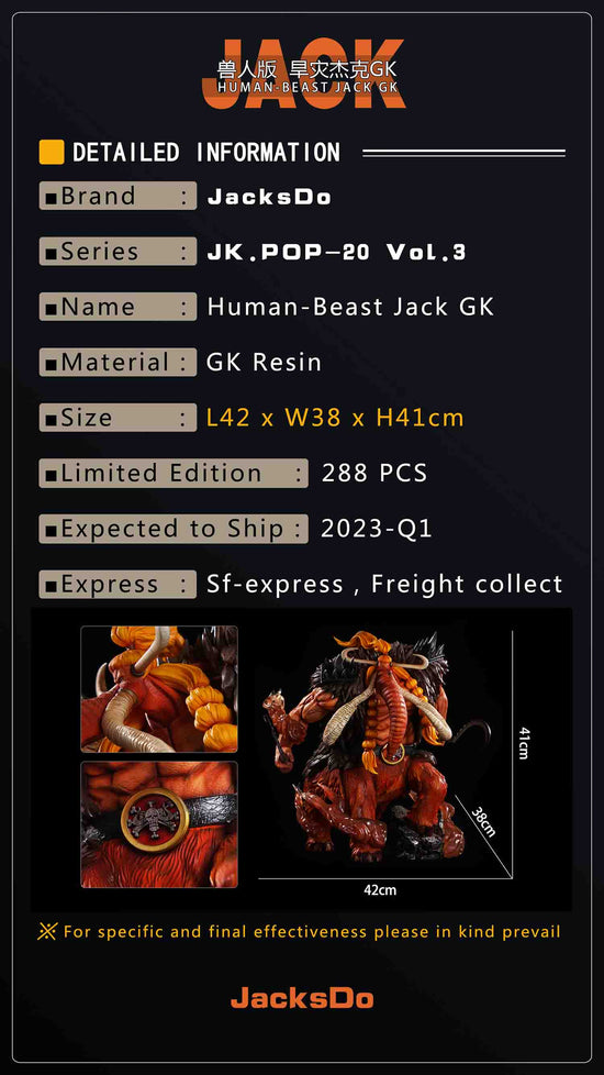 JACKSDO STUDIO – ONE PIECE: BEAST PIRATES ALL-STAR HYBRID HUMAN-BEAST ...