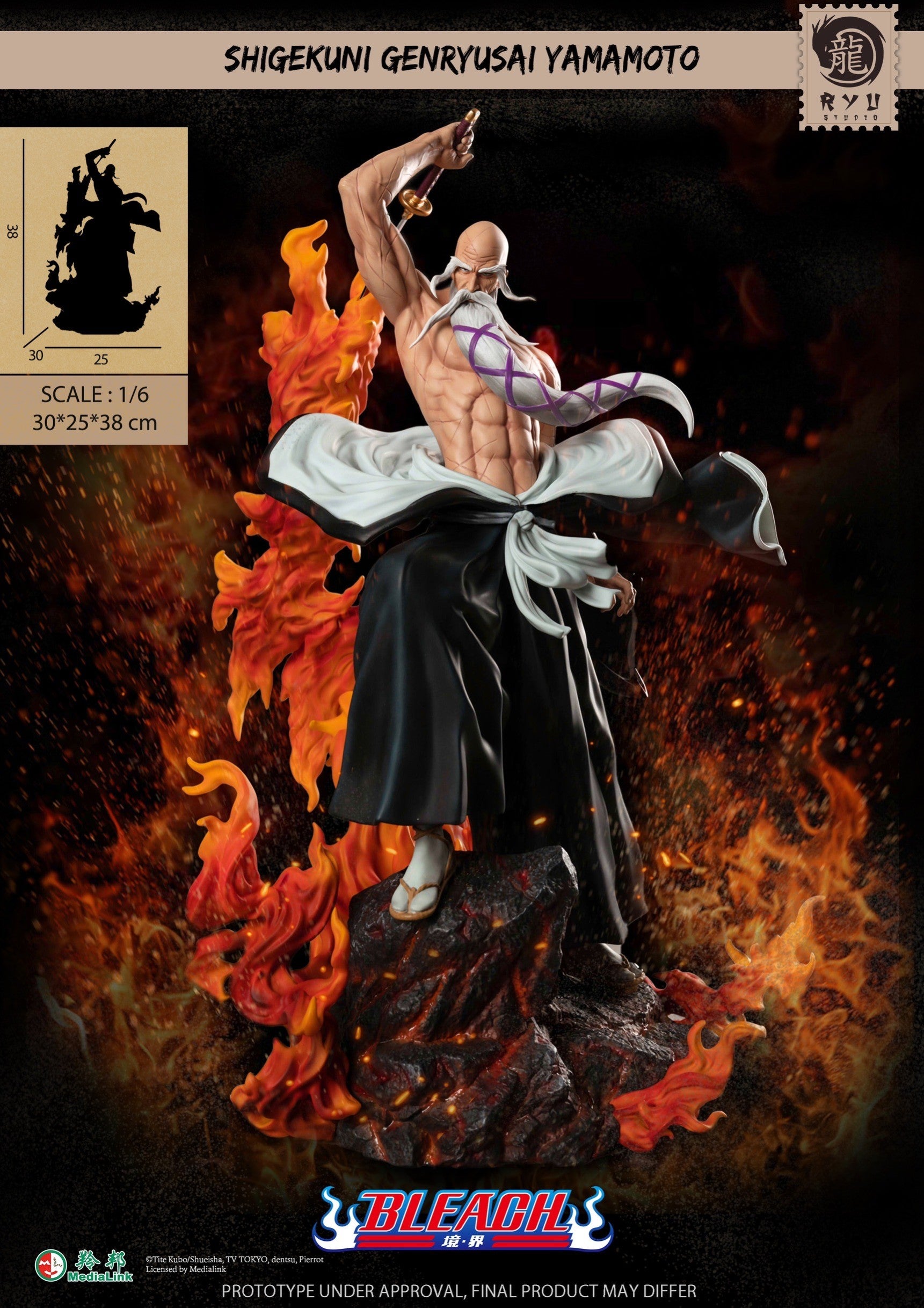 RYU STUDIO – BLEACH: GENRYUSAI SHIGEKUNI YAMAMOTO 1/6 (LICENSED) [IN S ...