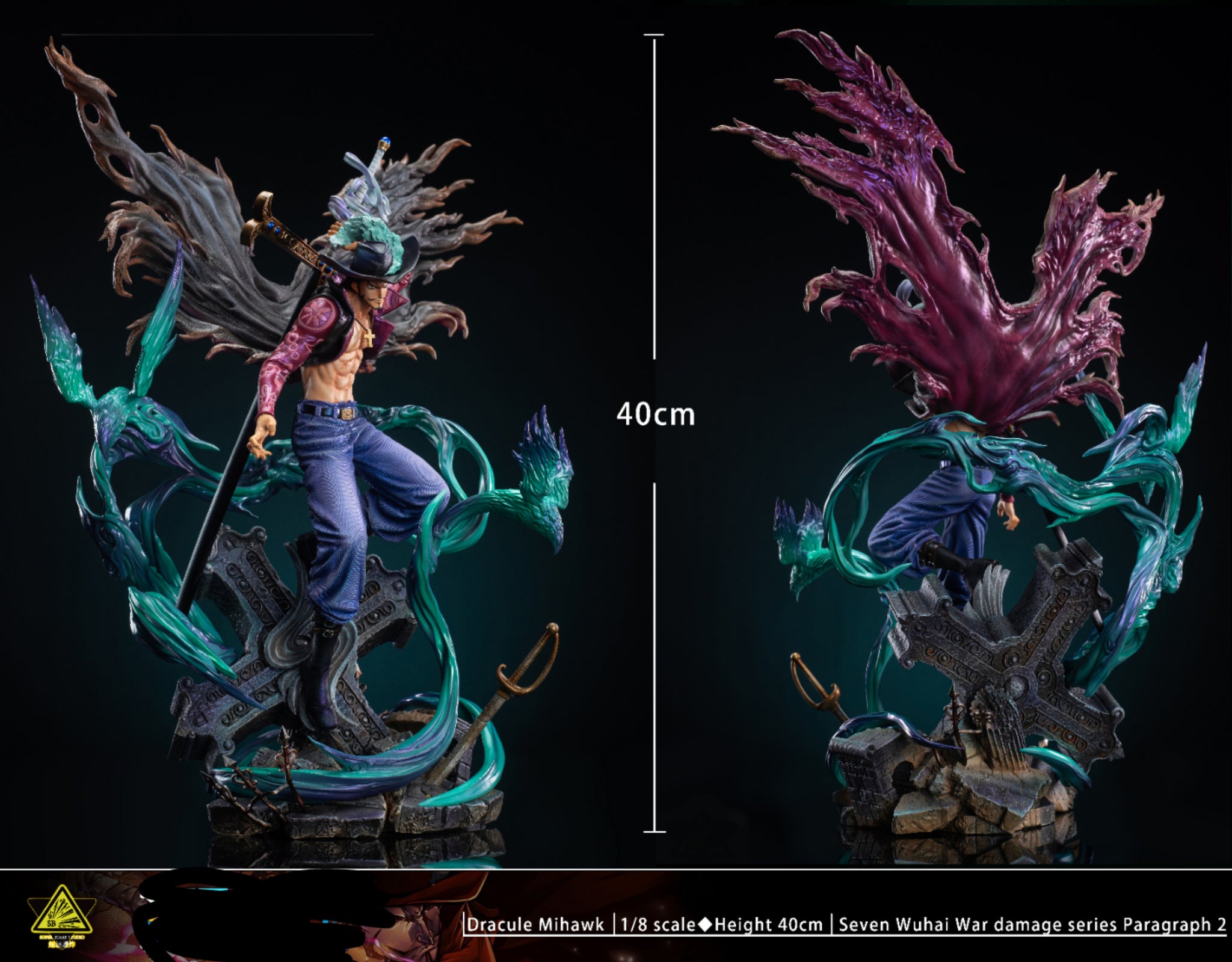 SUPER BOMB STUDIO – ONE PIECE: 7 WARLORDS BATTLE DAMAGED SERIES 2. “HA ...