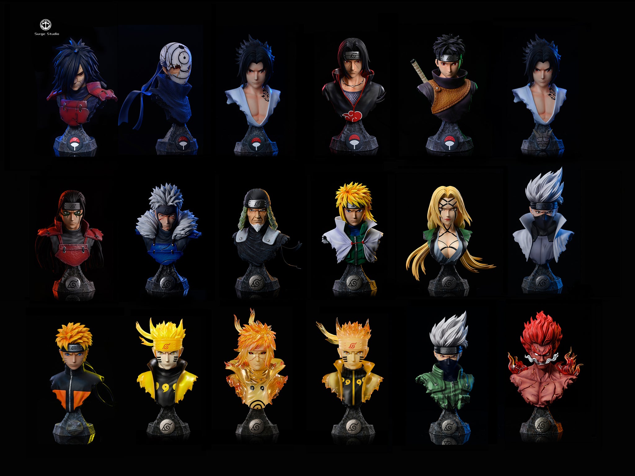 SURGE STUDIO – NARUTO: KONOHA YOUTH DUO BUST SERIES, KAKASHI AND GUY ...