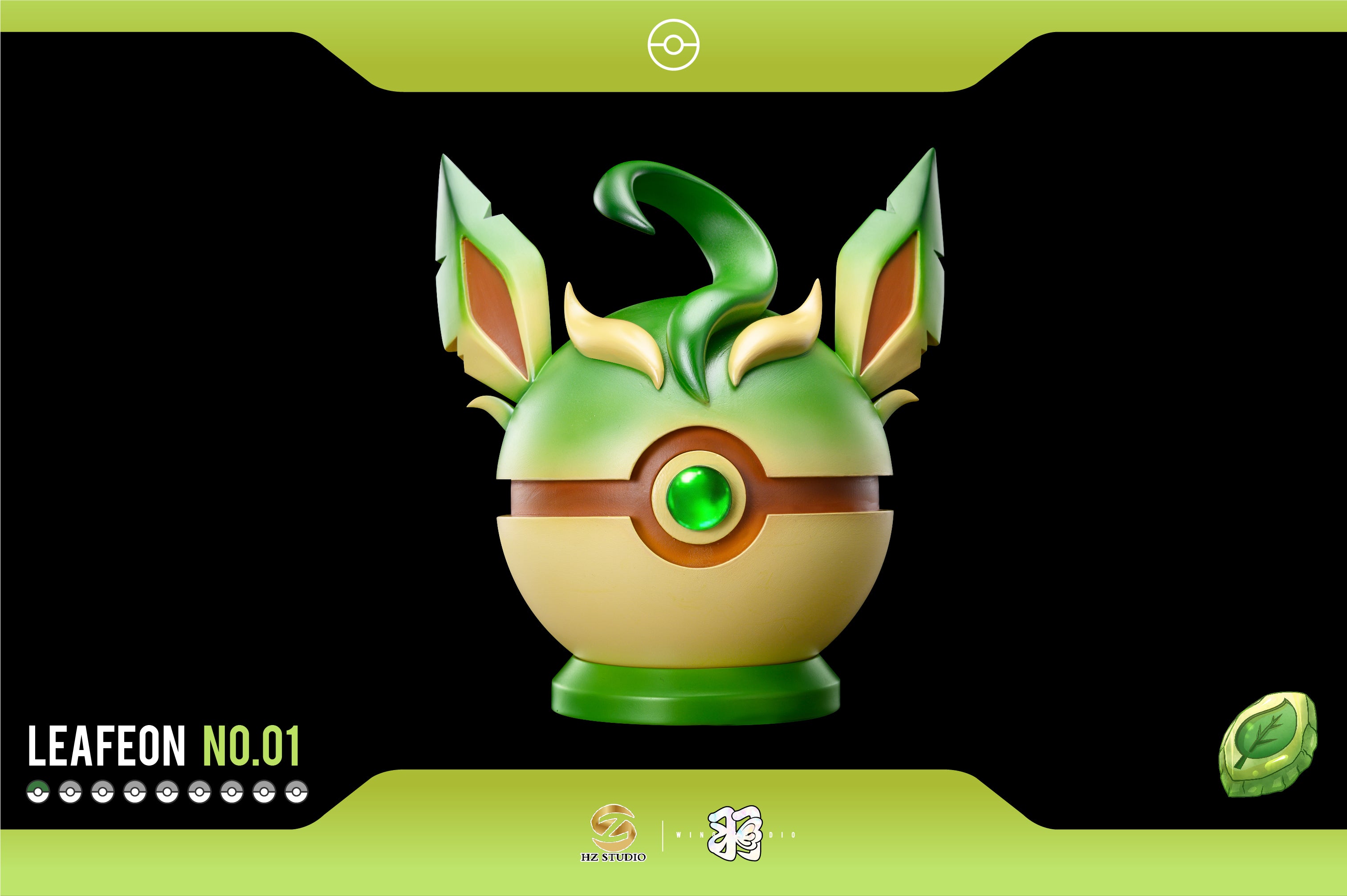 WING x HZ STUDIO – POKEMON: EEVEE POKE BALL SERIES 01. LEAFEON POKE BA ...